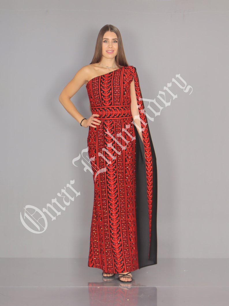 Embroidered Thobe Abaya Traditional Palestinian Thob Dress all Sizes ...
